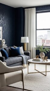 23 Navy Blue Living Room Ideas That Master This Deep Shade