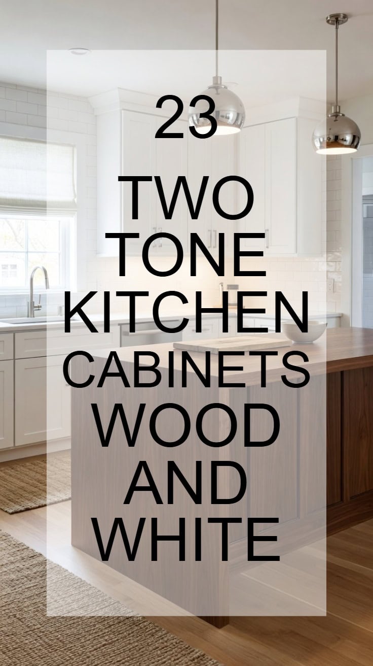 23 Two Tone Kitchen Cabinets Wood and White Ideas to Create Contrast