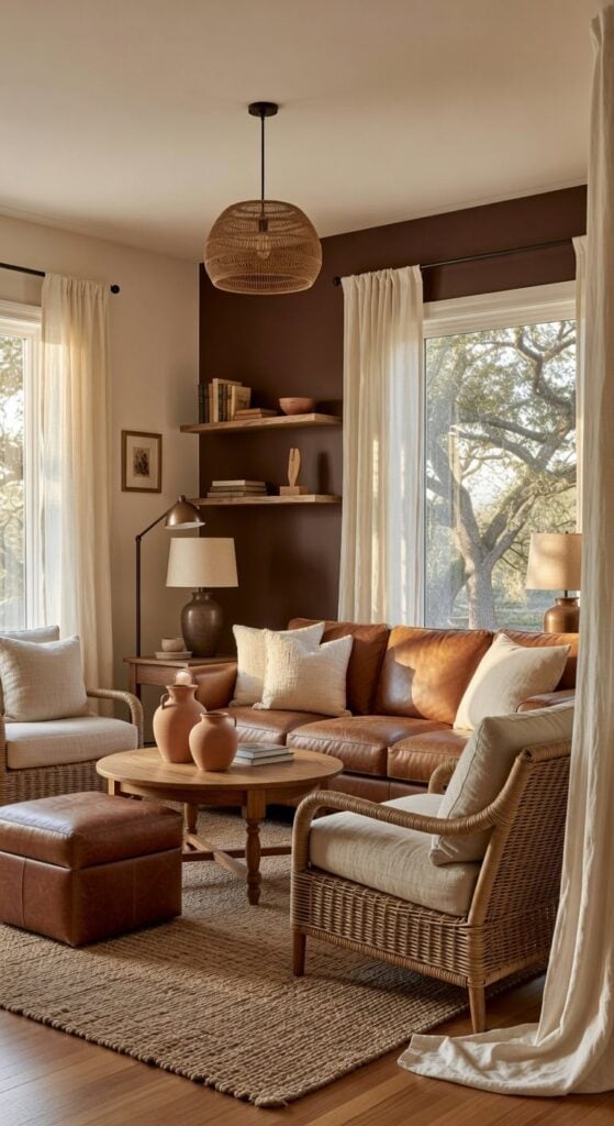 23 Brown Walls Living Room Ideas That Transform Your Space